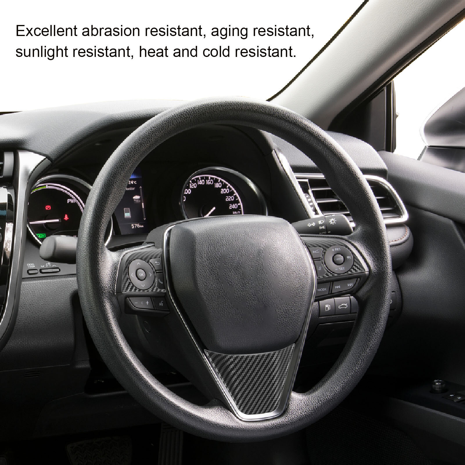 3 шт. Декоративные наклейки на руль в стиле карбон для Camry XV70 2018-2024