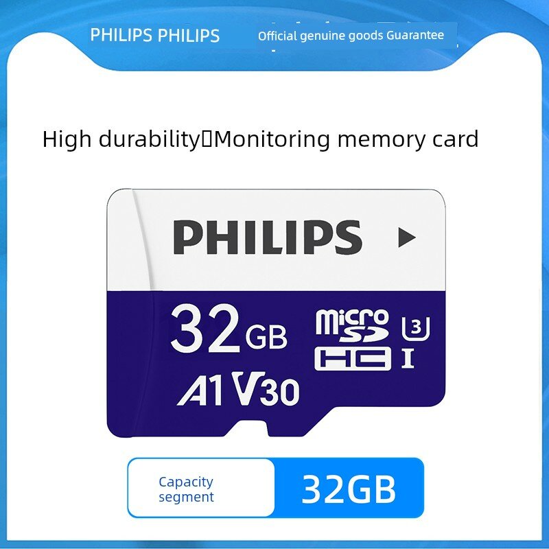 Карта памяти Philips, TF-карта, видеорегистратор, карта памяти для мониторинга, 128 ГБ, высокоскоростная SD-карта, 64