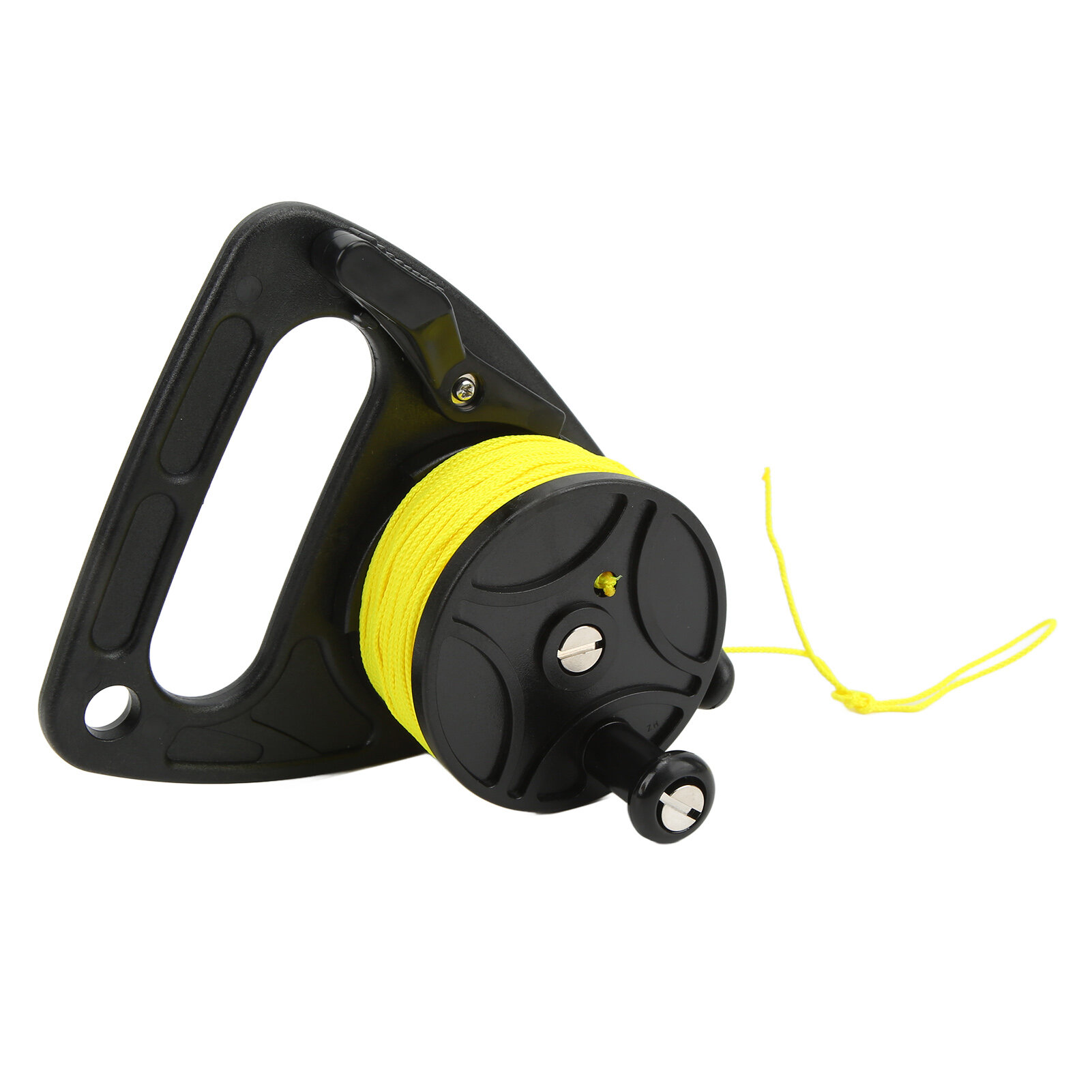 Portable Diving Handle Reel Scuba with Thumb Stopper for Snorkeling Underwater Water Sports 46m Yellow WireBlack