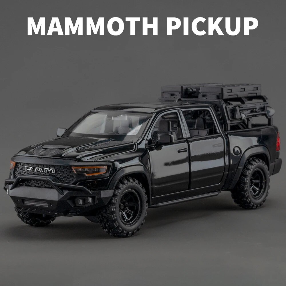 Maisto 1:32 RAM 1000 TRX Mammoth Пикап Черный, Black