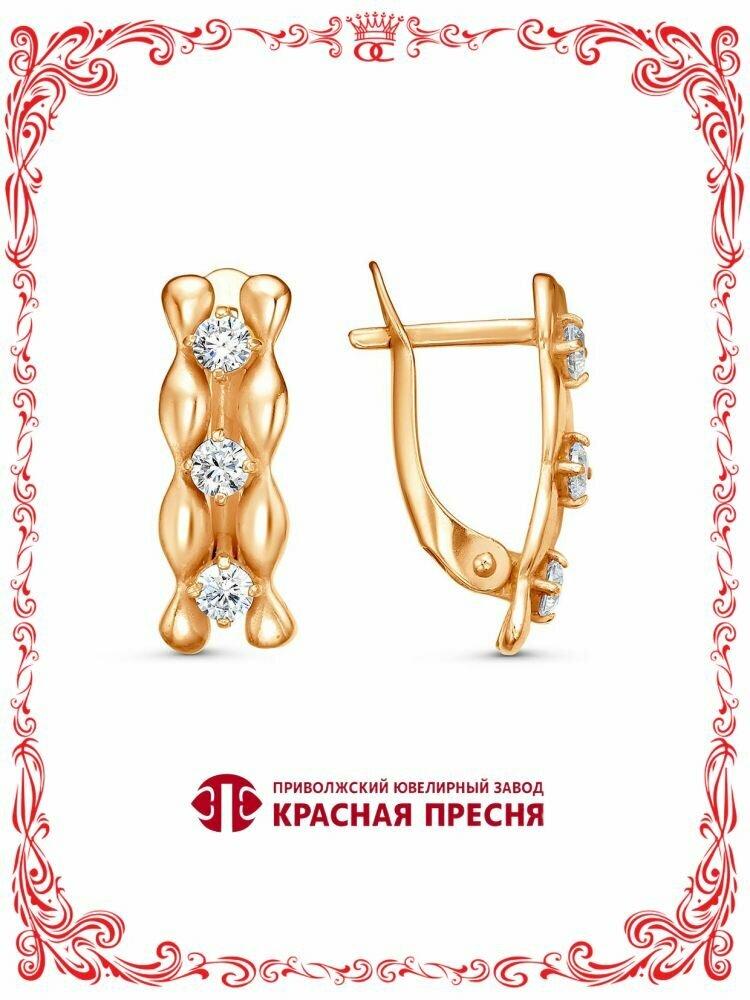 Серьги, фианит