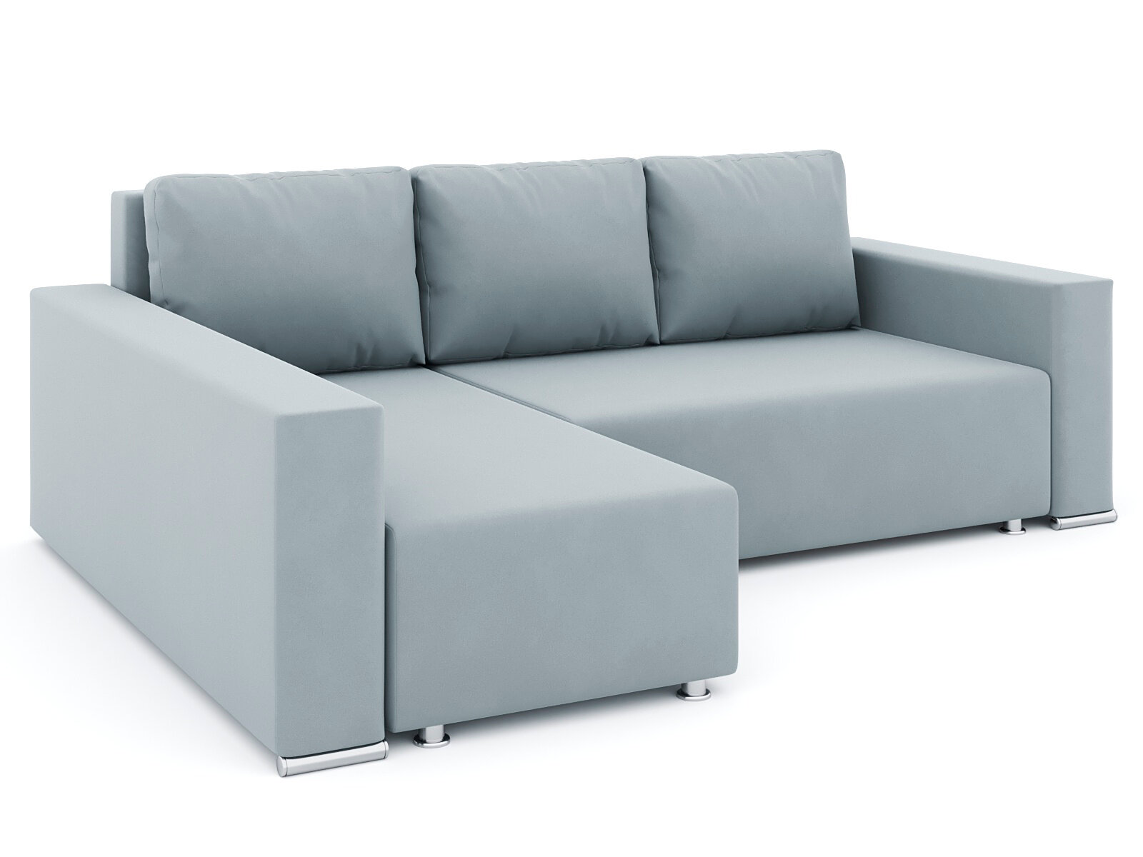 Угловой диван Марко, еврокнижка, угол левый/правый, велюр Зара Маус 12