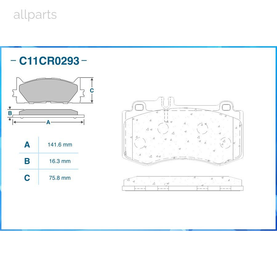 CWORKS C11CR0293 Колодки передние MB W212 mot.3,5/4,0L CWORKS C11CR0293