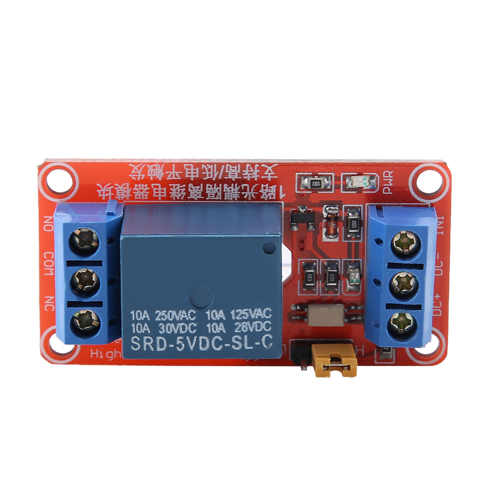 Одноканальный модуль оптопарного реле с изоляцией 5 В, совместим с Arduino и Raspberry Pi.
