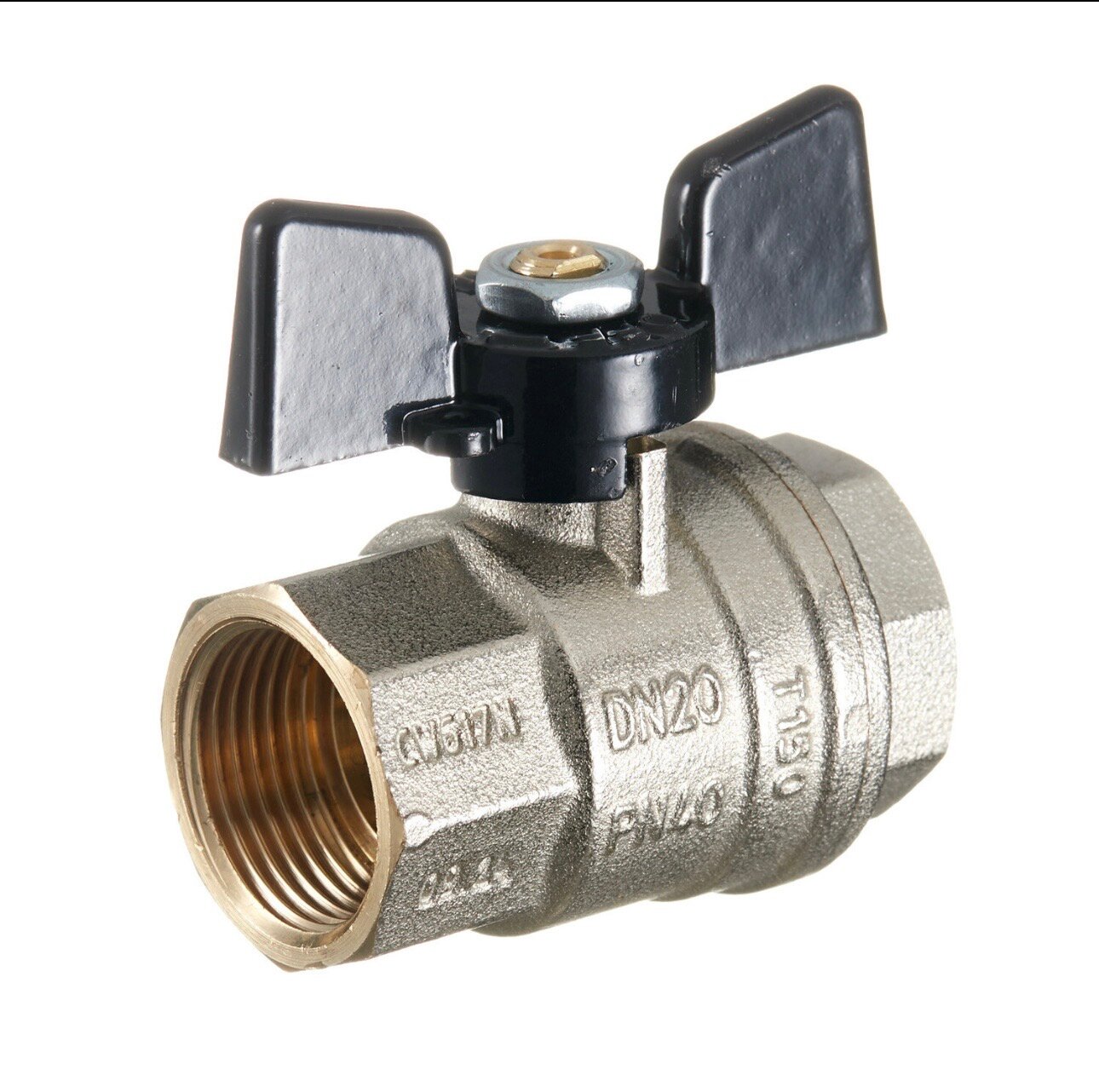 Кран шаровой Bugatti Oregon 03020067 3/4" ВР-ВР, 302, полнопроходной ( NEW)