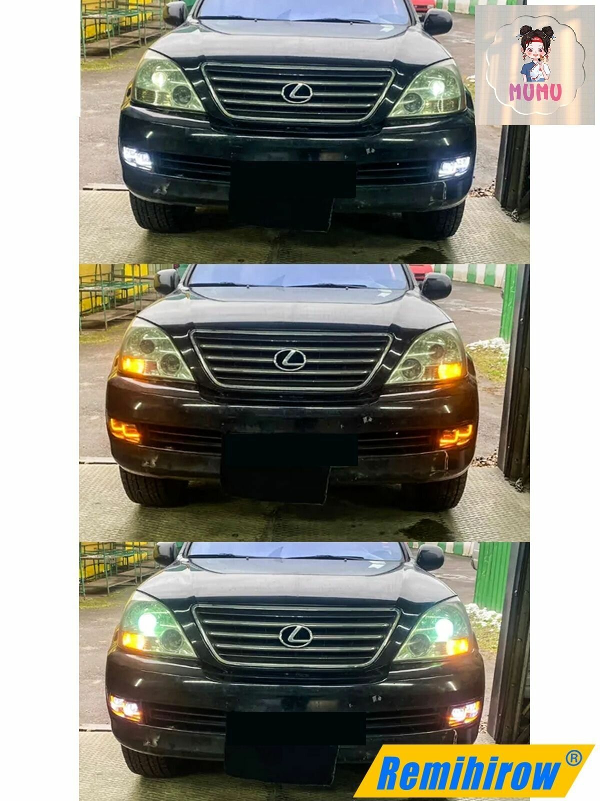 Remihirow Фары противотуманные, Светодиодная, 2 шт, арт. DRL - Лексус GX470 2002-2007