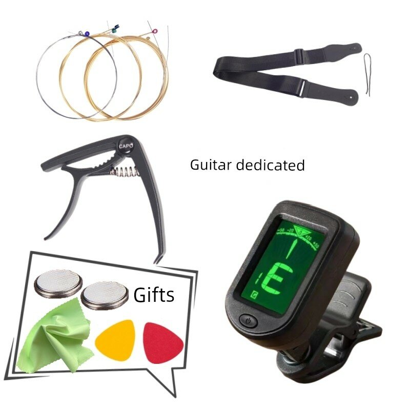 Многофункциональный тюнер для фолк-гитары, скрипки, укулеле, бас-гитары, с двенадцатигласовым равномерным делением