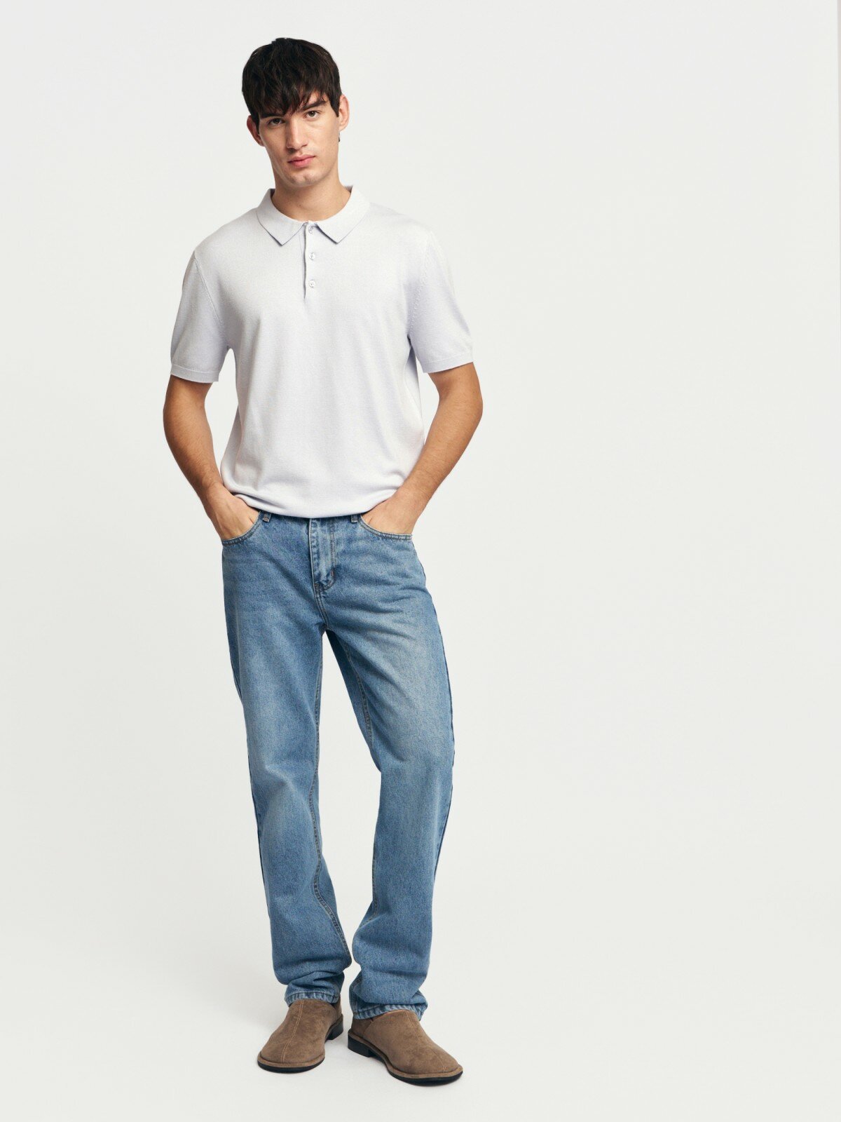 Джинсы трубы 