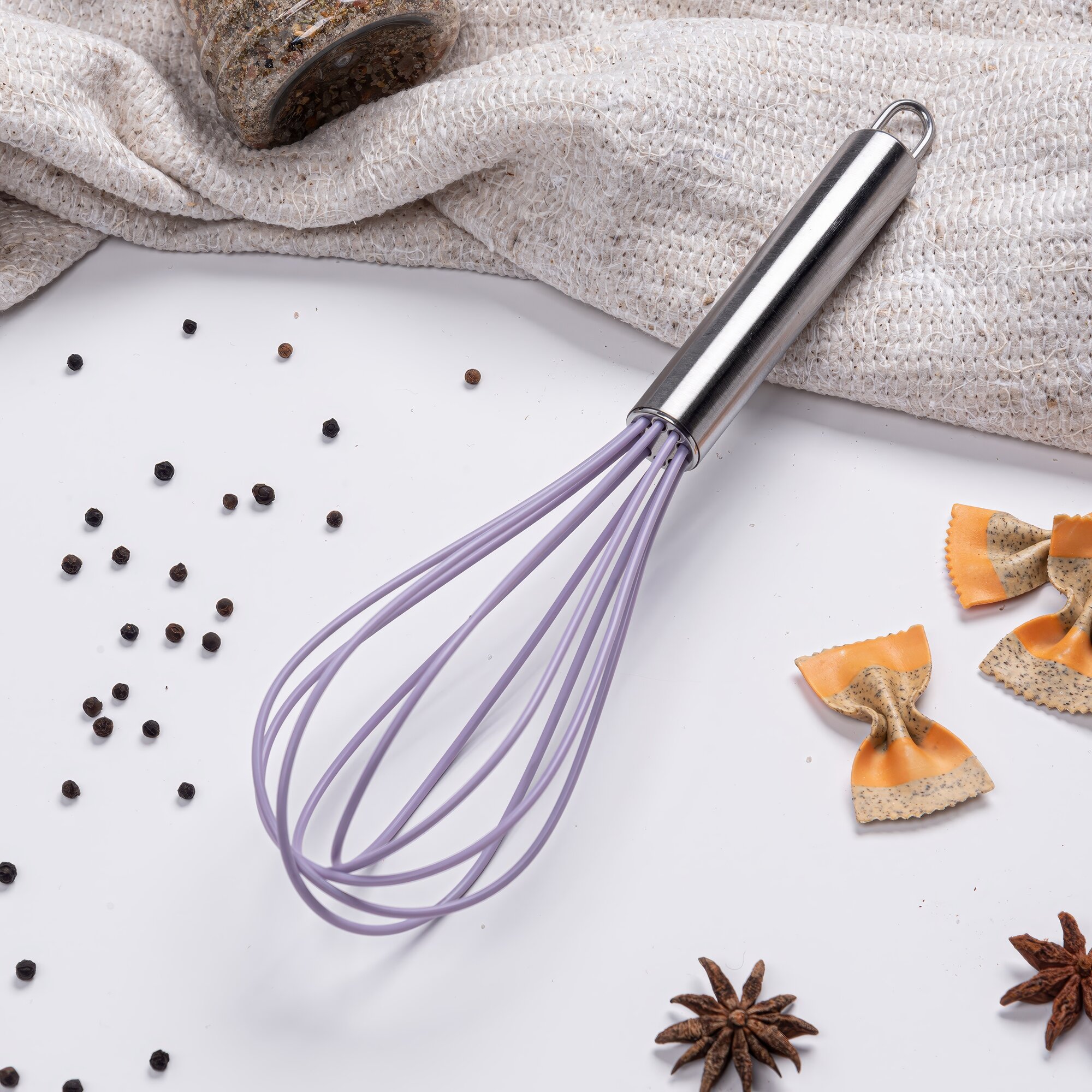 Венчик силиконовый Appetite Fantasy лиловый, не впитывает запахи и легко моется