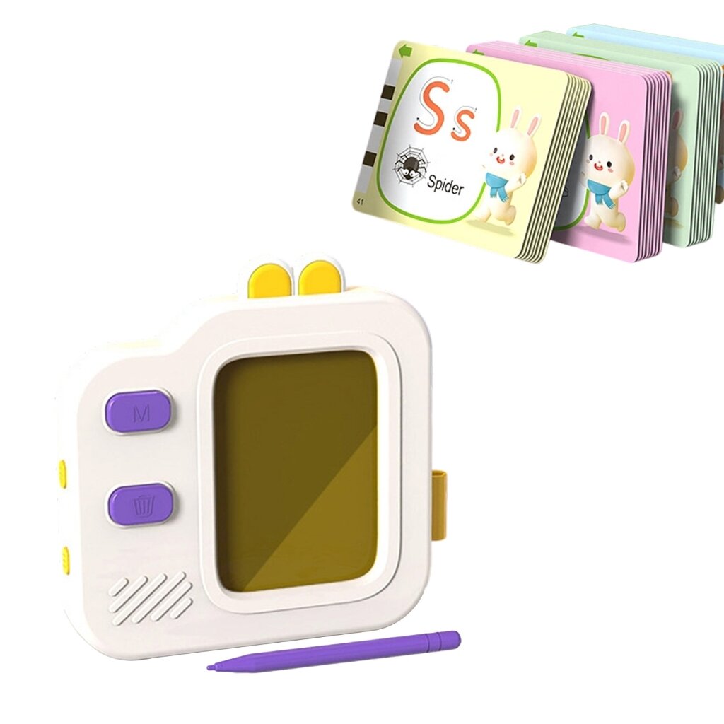 Интерактивный обучающий планшет с LCD-экраном и карточками для раннего чтения и письма, детская развивающая игрушка