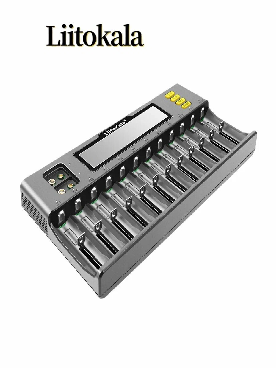 Зарядное устройство LiitoKala Lii-M4, USB, для аккумуляторов разных типов, с дисплеем