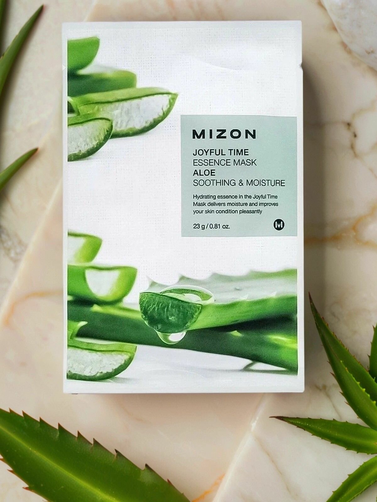 MIZON Тканевая маска для лица с экстрактом сока алоэ Joyful Time Essence Mask Aloe