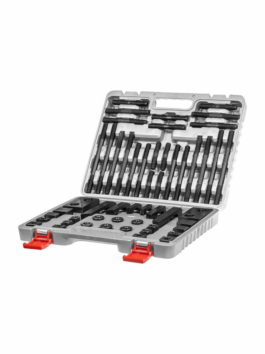 Набор прижимов CK-10 для Т-образных пазов 12 мм, М10, 58 шт, в кейсе