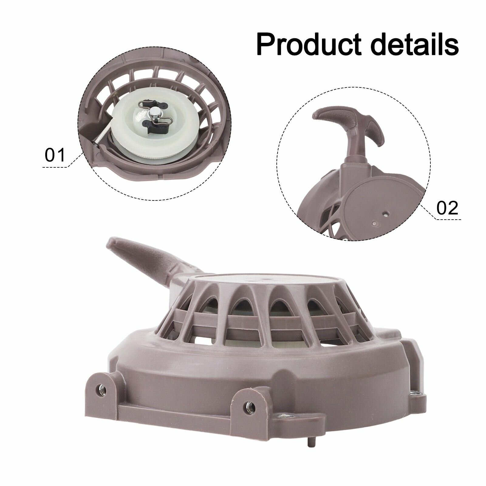 Ручной стартер с тяговой пластиной, совместимый с культиватором 1E48F 48F 63cc 6300