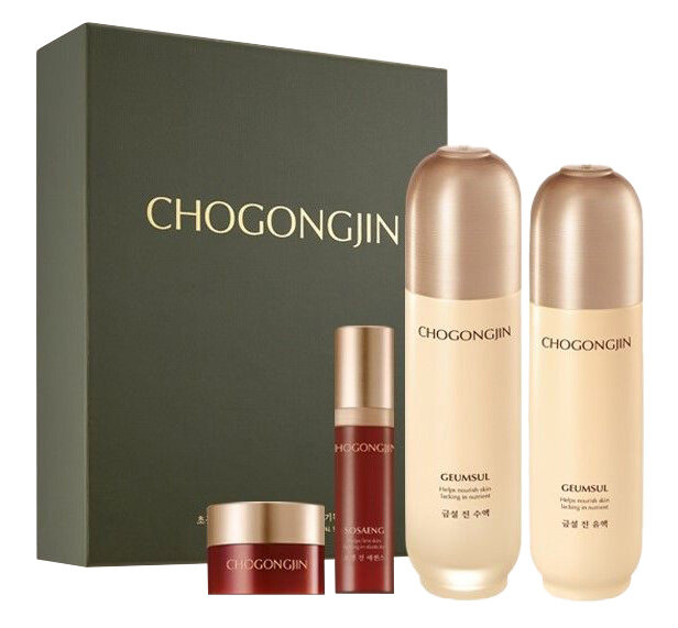Антивозрастной набор для ухода за кожей с экстрактом женьшеня Chogongjin Geumsul Nourishing Care Essential Duo Set, 2 предмета + 2 пробника
