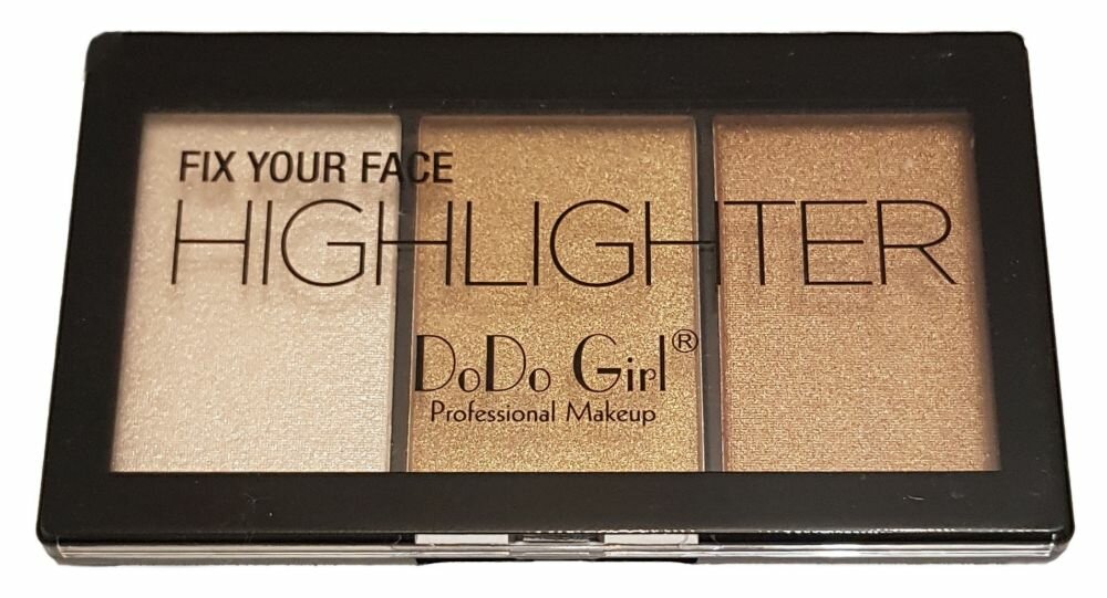 Палетка хайлайтер DoDo Girl Highlight Fix Your Face, 3 цвета, набор 04