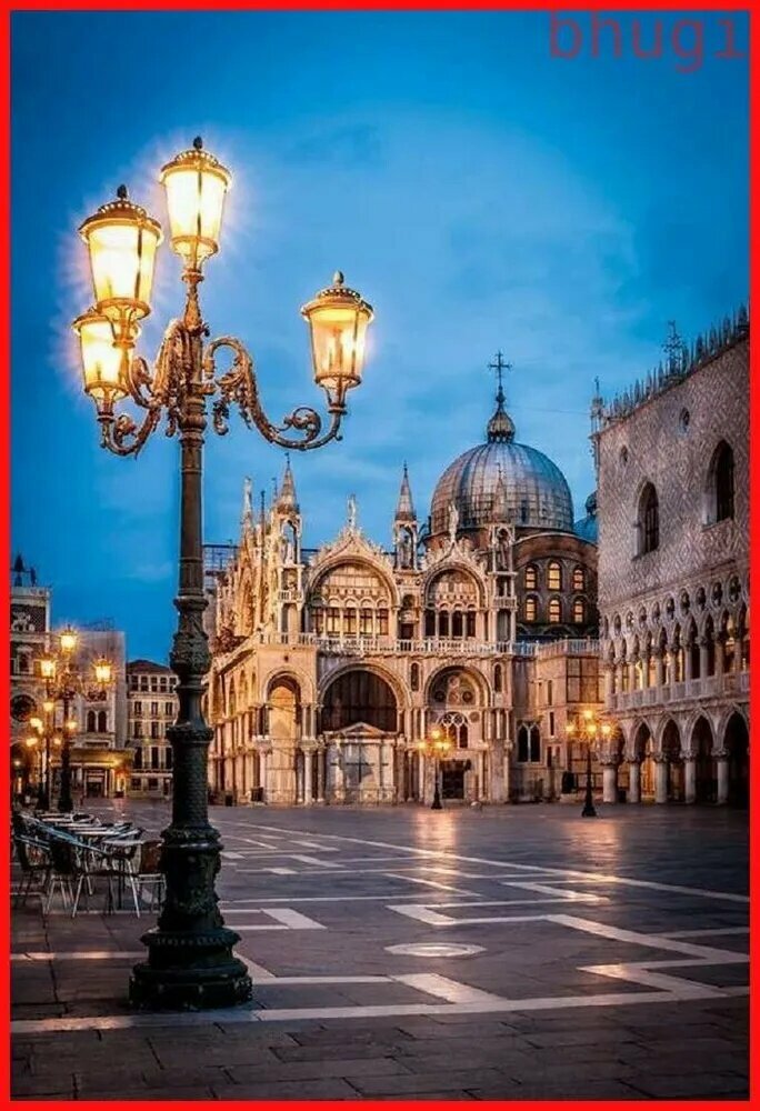 2026Алмазная мозаика "Собор святого Марка в Венеции" 30х40 Алмазная вышивка / картина стразами, Полная выкладка