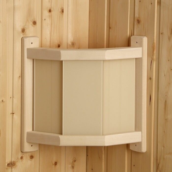 Абажур для бани и сауны Фонарь , липа, 29.5 33.5 12.5 см, настенный, угловой, Добропаровъ