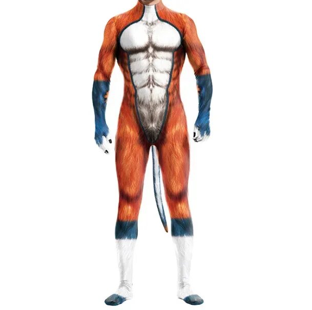 Леопардовый косплей боди с хвостом M, 6