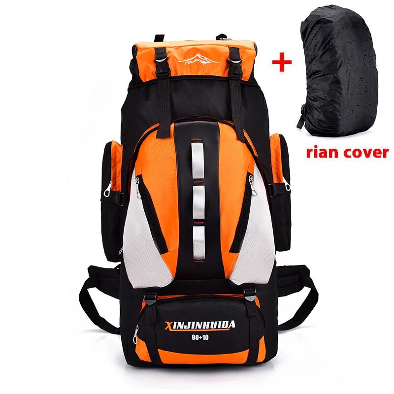 Большая сумка 100л, рюкзак для кемпинга, женский и мужской водонепроницаемый спортивный рюкзак на открытом воздухе, пеший туризм, треккинг, дорожный багаж, рюкзак для скалолазания, сумка
