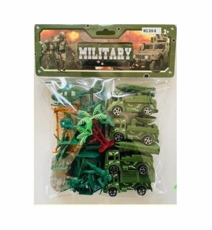 Игровой набор "Военная база", 16 предметов