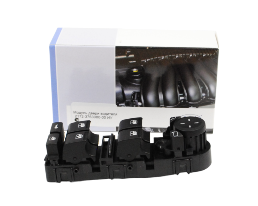 Блок управления стеклоподъемниками ВАЗ 2172FL 4 двери, зеркала, блокировка дверей и стеклоподъемников (комплектация "Люкс") (артикул 2172-3763080-00 ИУ)