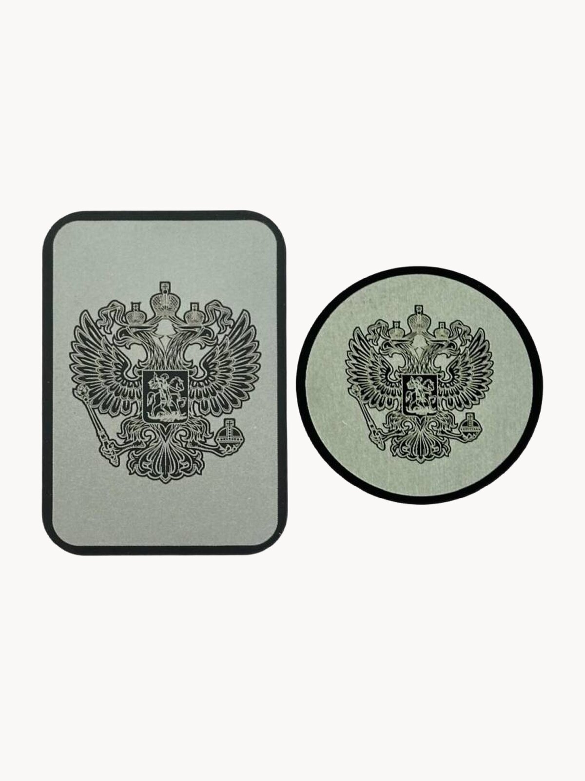 Металлическая пластина с гербом для магнитного держателя 2шт