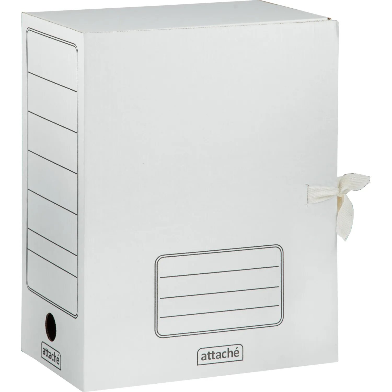 Короб архивный белый ATTACHE 150мм гофрокартон, 1/5шт, с завязками