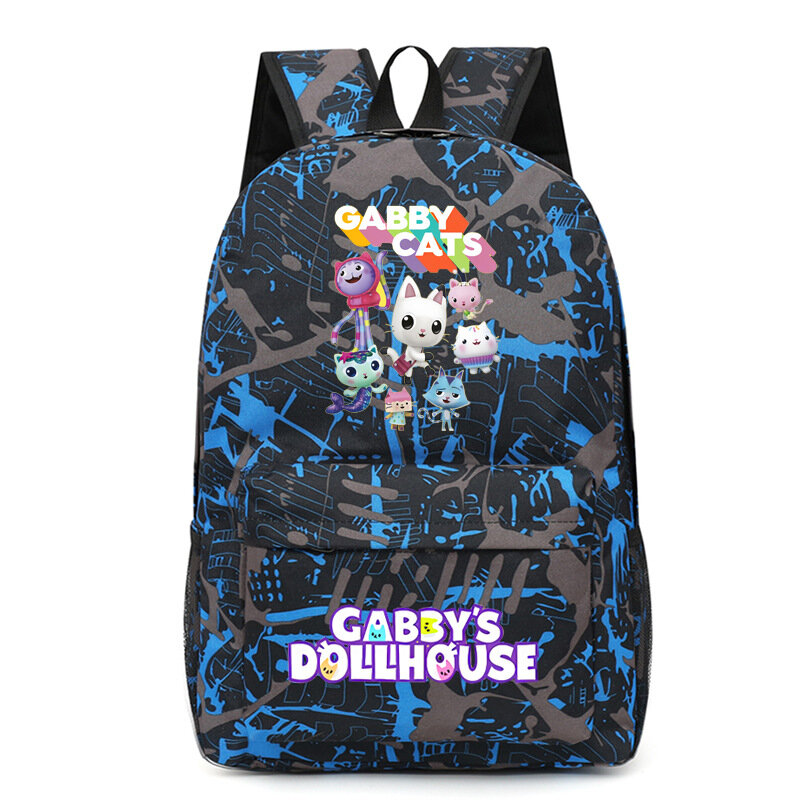 Периферийный рюкзак Gaby's Dollhouse с мультяшной анимацией и принтом, повседневная школьная сумка для школьников 11
