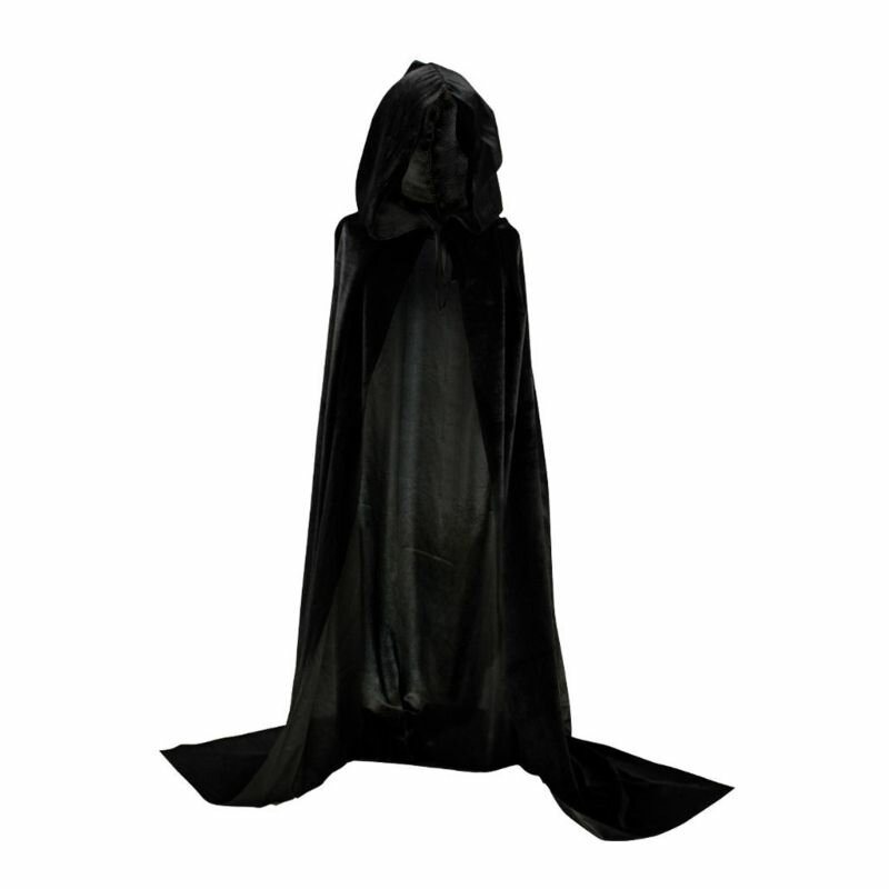 Черный Плащ на Хэллоуин-Черный-170 см