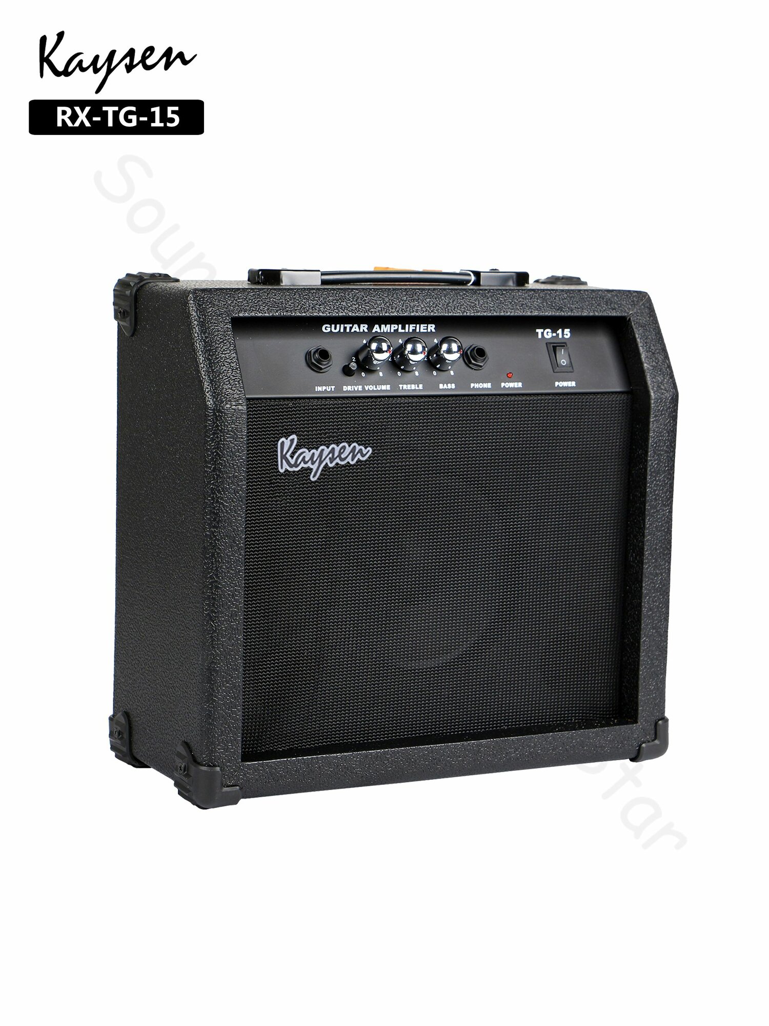 Усилитель гитарный Kaysen, транзисторный, питание от сети, регулятор громкости, черный