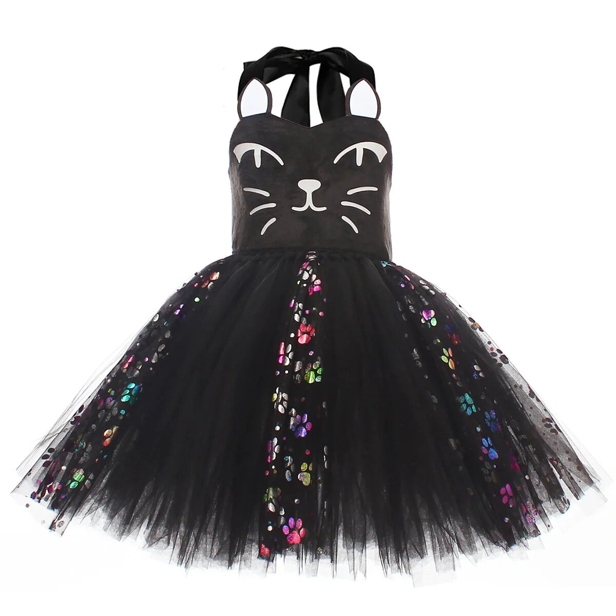 Косплей костюм кошка STYNISYT для девочки L(6-7Y), Черный, b1