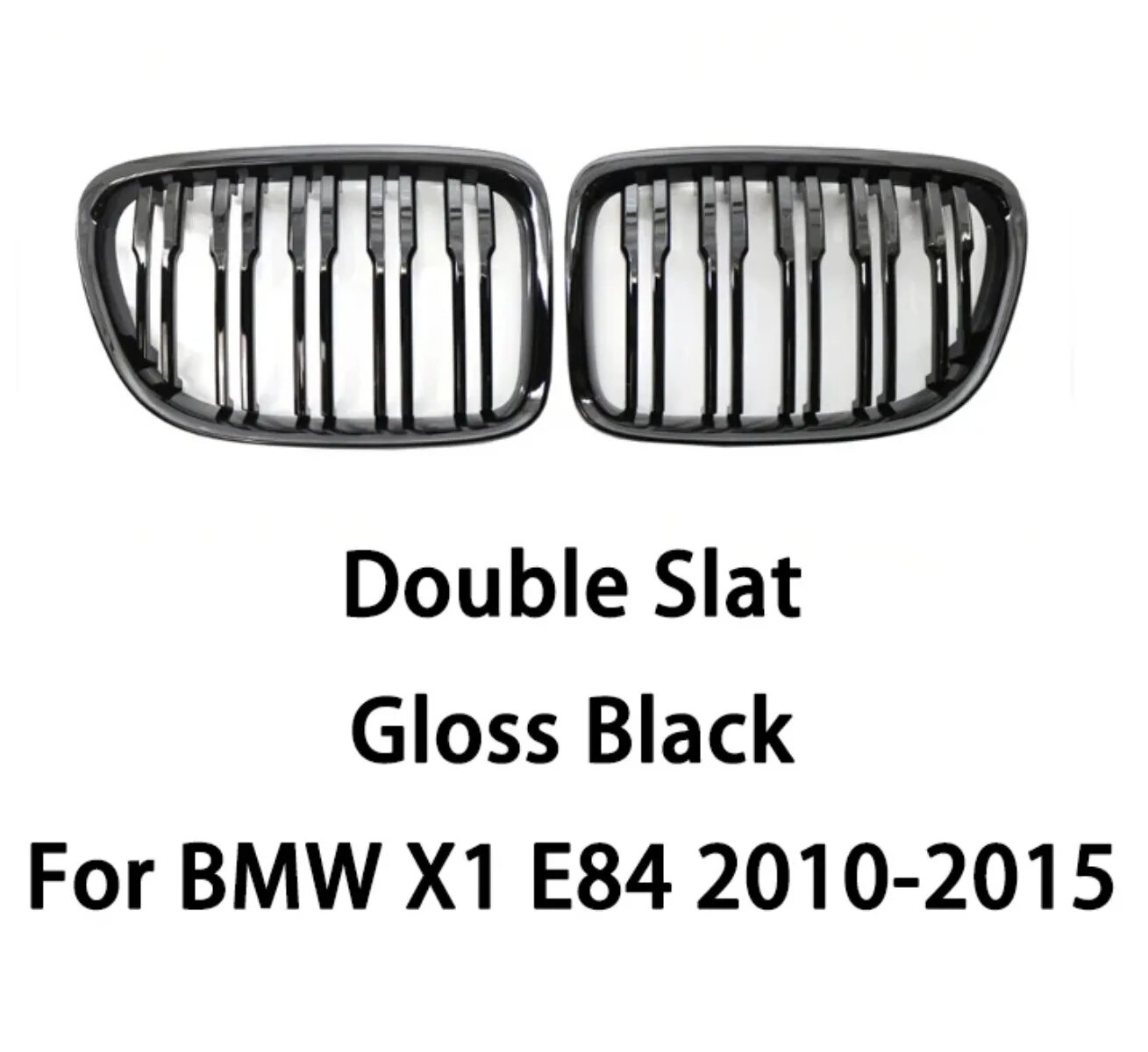 Черная Двойная Решетка Радиатора Для BMW X1 E84 18i 20i 25i 28i 2009-2015, Передняя Решетка Из АБС-пластика В Гоночном Стиле