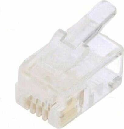 Разъем ENCITECH RJ114P4CR Вилка RJ11 PIN: 4 Конф: 4p4c на провод IDC обжим 1шт