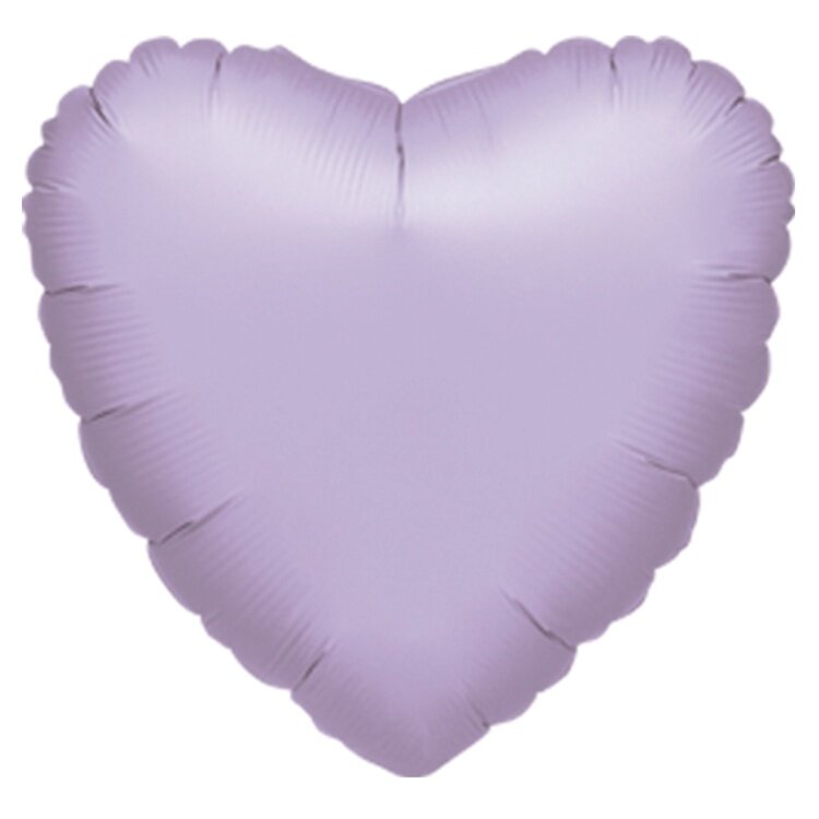 Воздушный шар Anagram без рисунка, сердце 18" Пастель Lilac