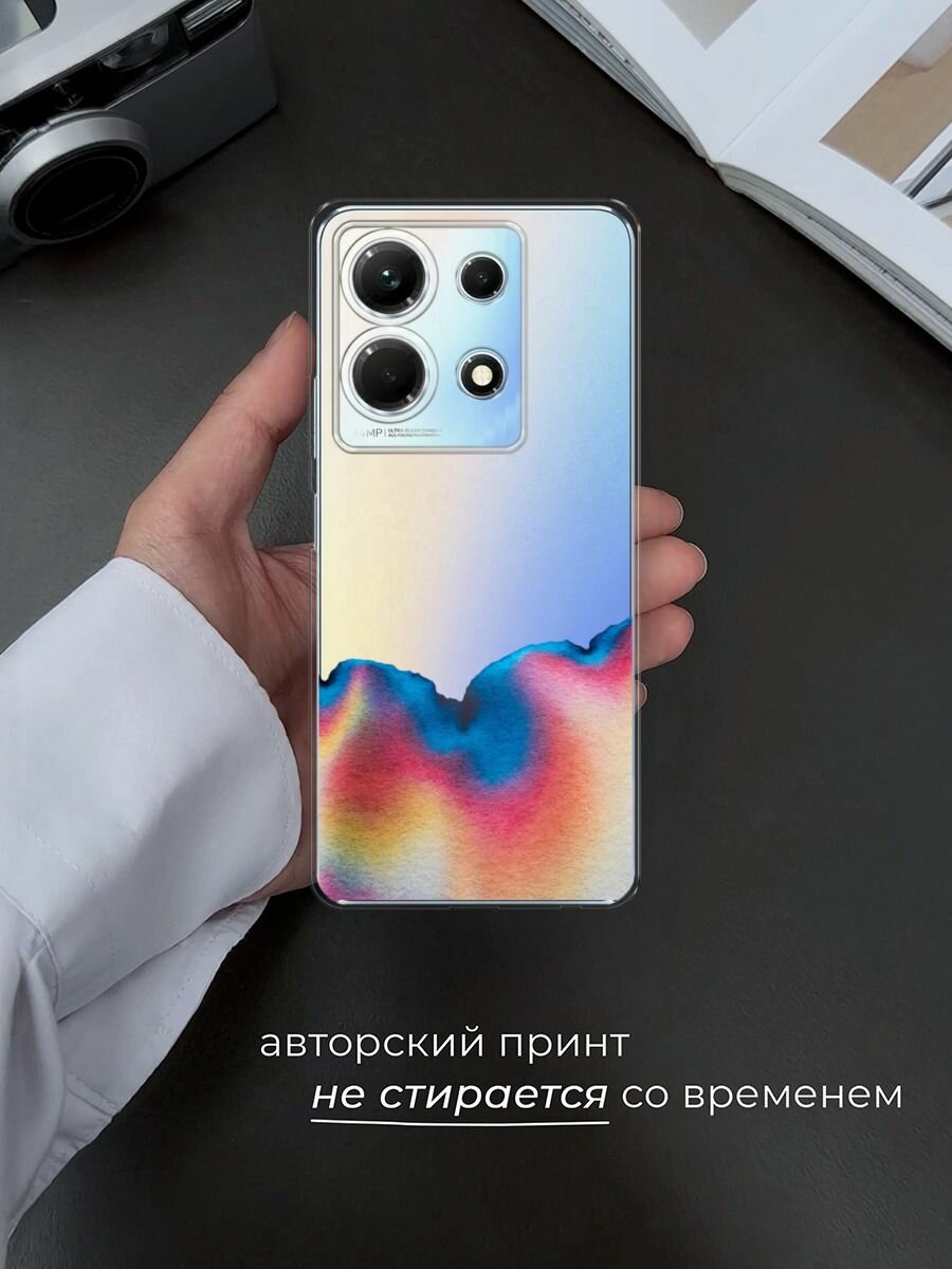 Чехол на Infinix Note 30 4G / Инфиникс Нот 30 4G с принтом Акварельное сочетание, прозрачный — фото 1