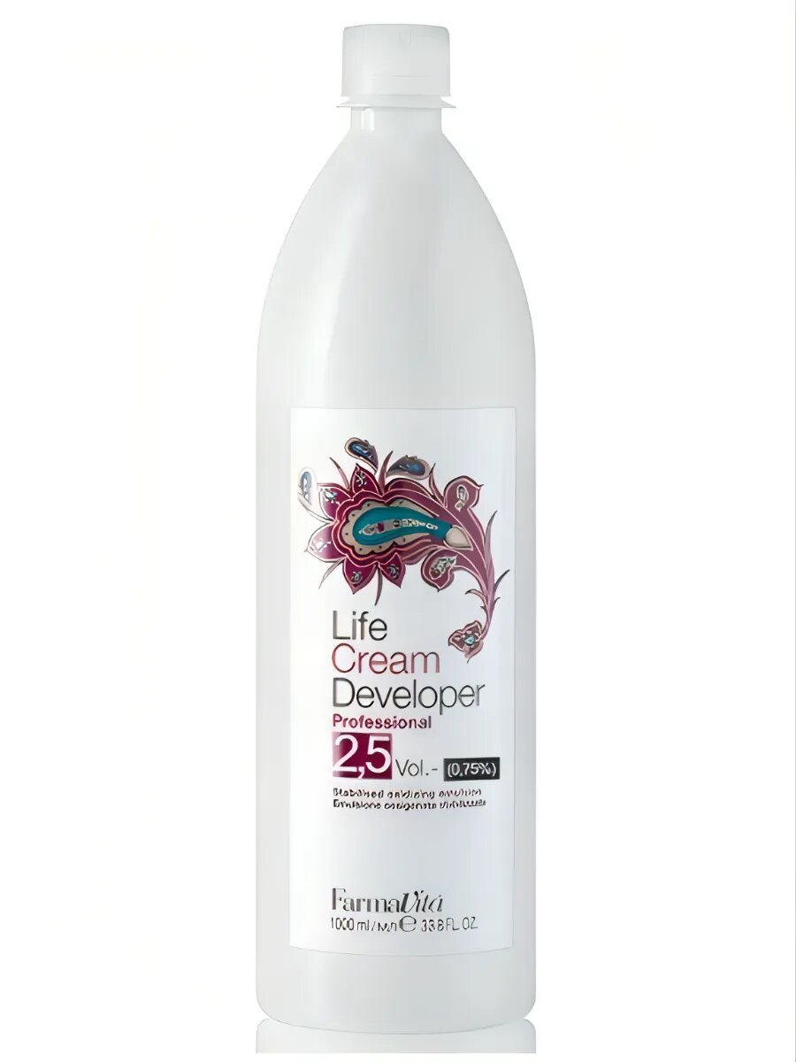 Оксидант Farmavita Hair Coloring Life Cream Developer Prof, Крем-окислитель, 2.5 vol/0.75%, 1000 мл