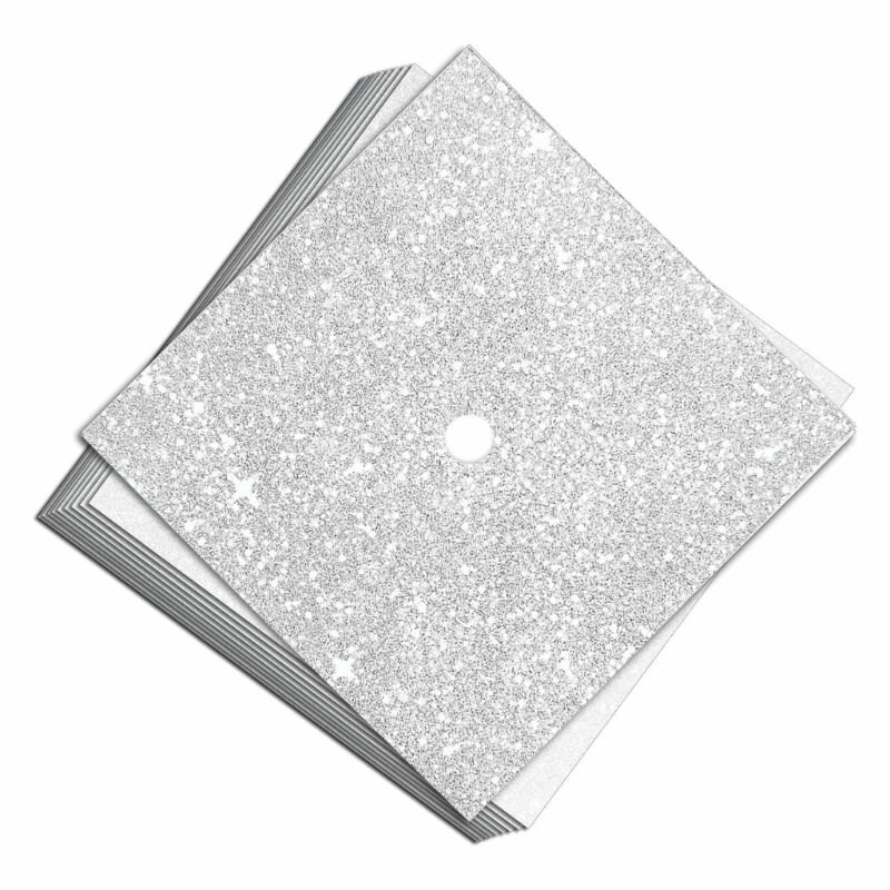 Премиум блестящая бумага для украшения выпускных, без осыпания, Серебро