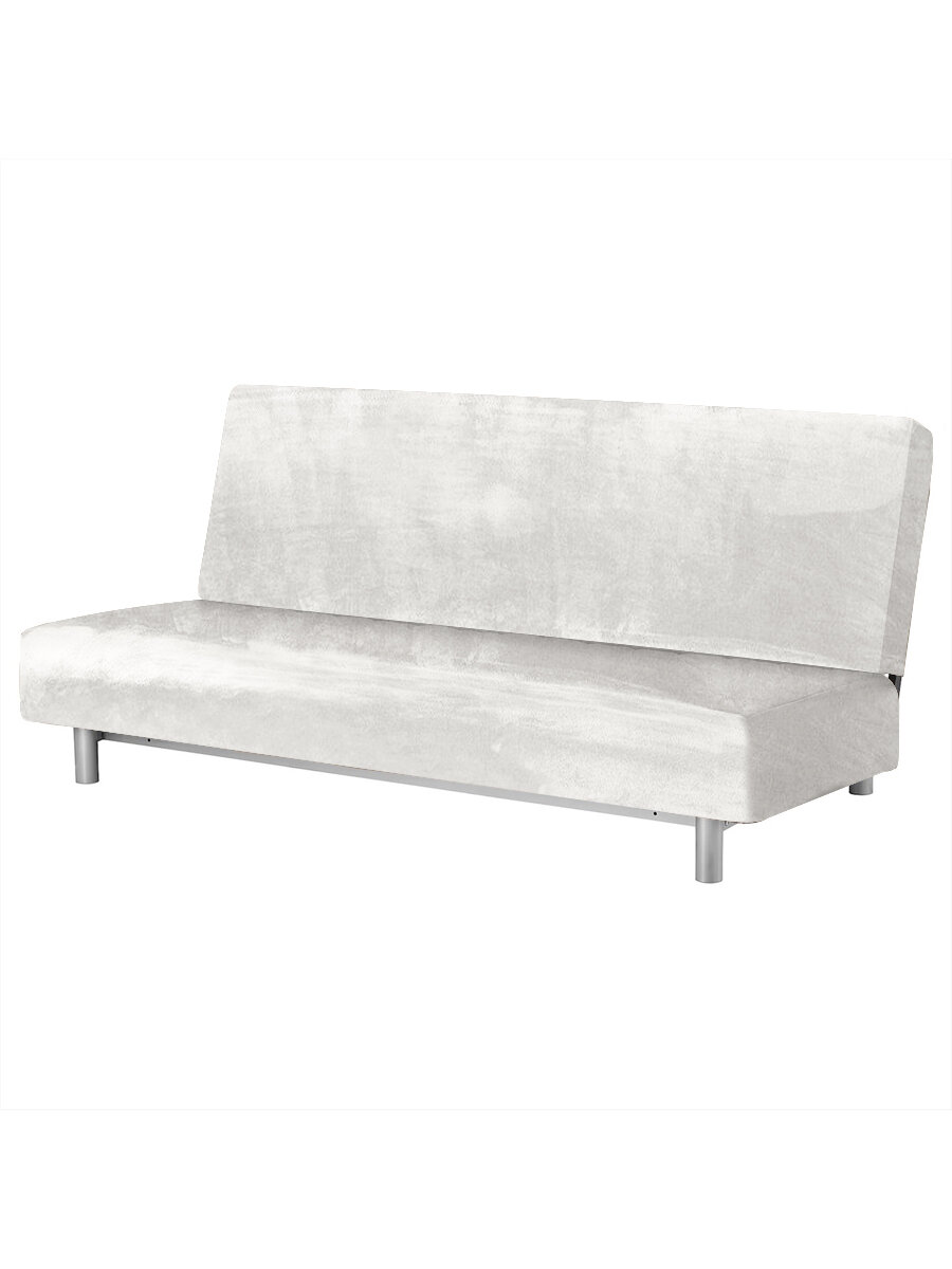 Чехол на диван Бединге Икеа, молочный, стрейчевый велюр, Виктория Хоум Декор