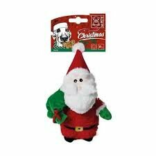 Игрушка мягкая для собак Новогодний SANTA с пищалкой, 20 см, MPets 10649399