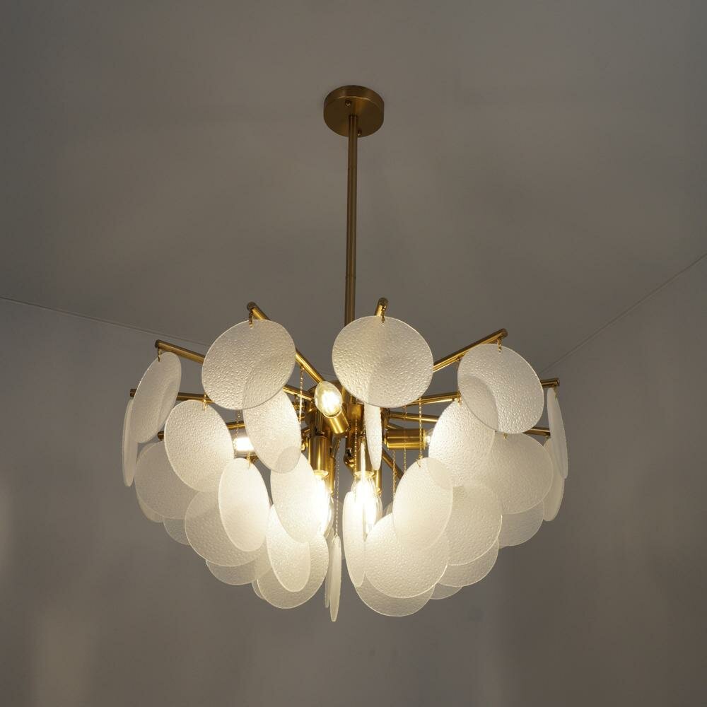 Люстра на штанге Telia 20 м² цвет бронза/белый