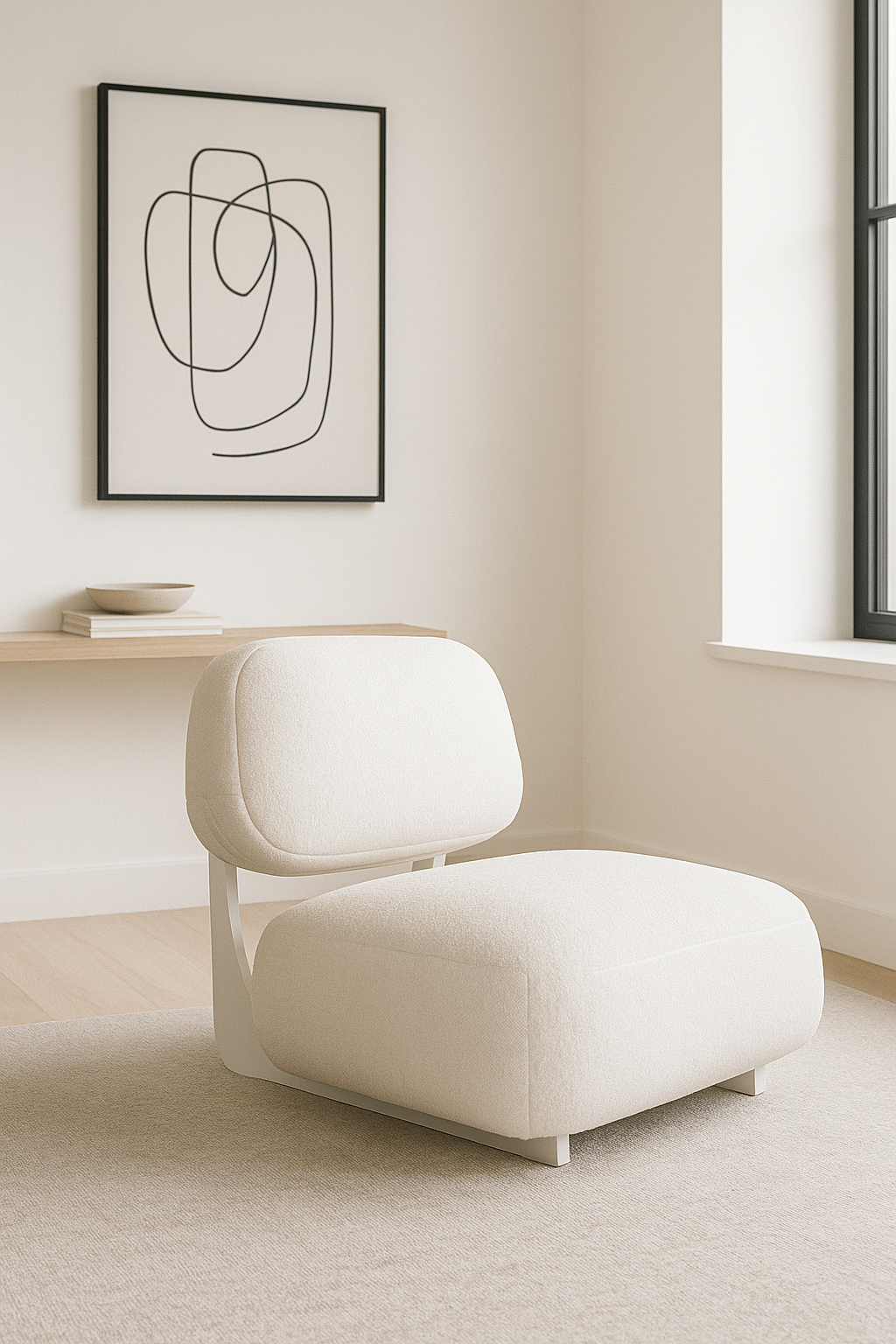 Кресло букле для отдыха PLAYWOODS Hush Relax белый