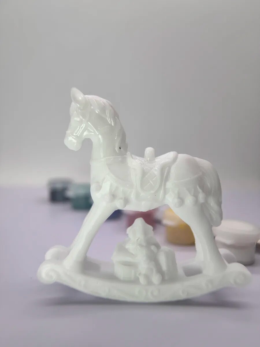 Елочное украшение под роспись «Конь» (с красками)