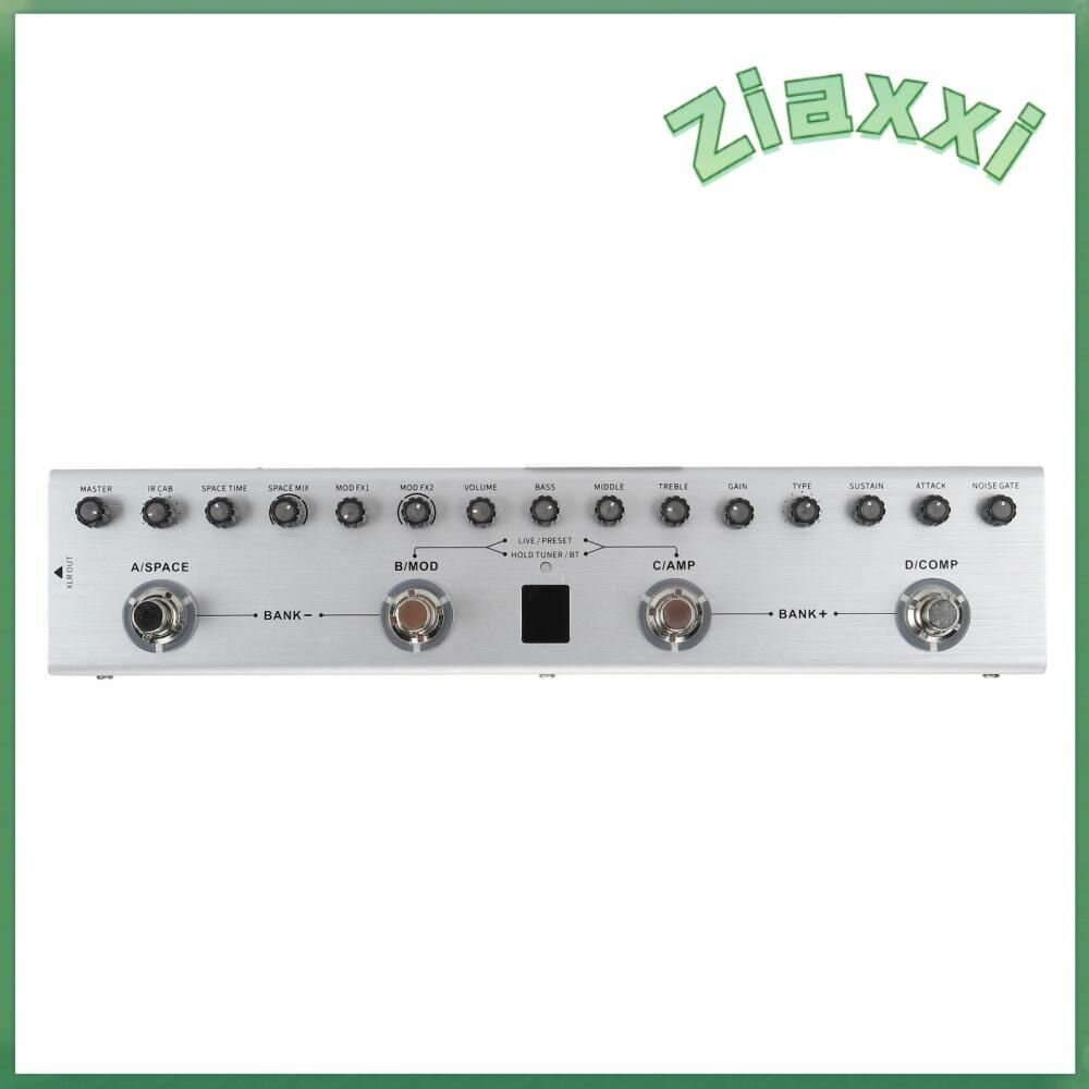 Цифровой бас-педаль, 36 настраиваемых тонов и 9 различных стилей усилителей для музыкантов