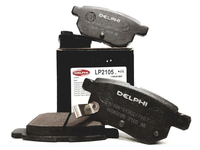 Колодки тормозные Delphi LP2105 TOYOTA COROLLA E12 (2001-2006)/AURIS (2006>)