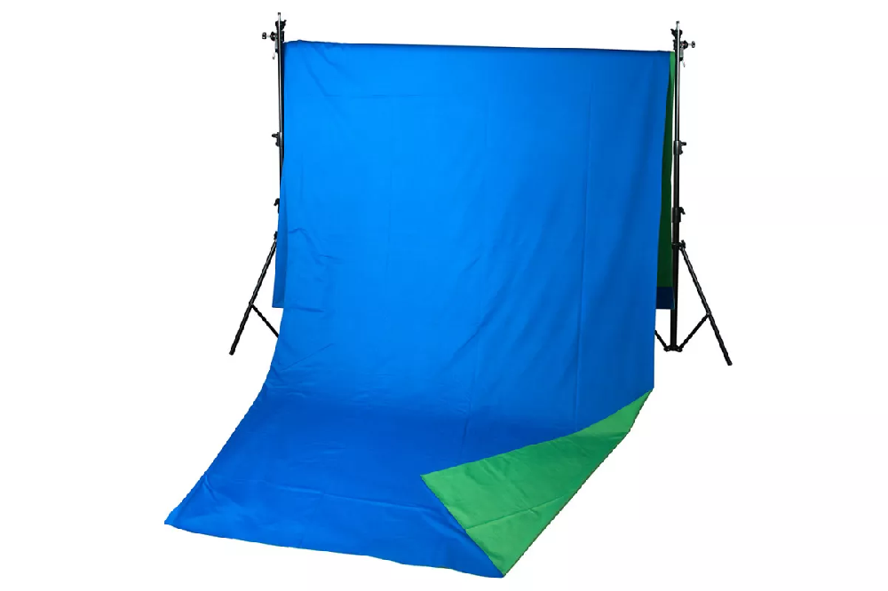 Фон тканевый GreenBean Field 2.4х7м хромакей Зеленый/Синий