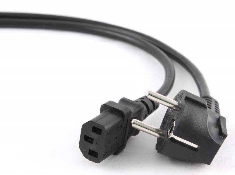Кабель питания Gembird 1.8м, VDE(0.75мм), черный, с зазем, пакет PC-186-VDE
