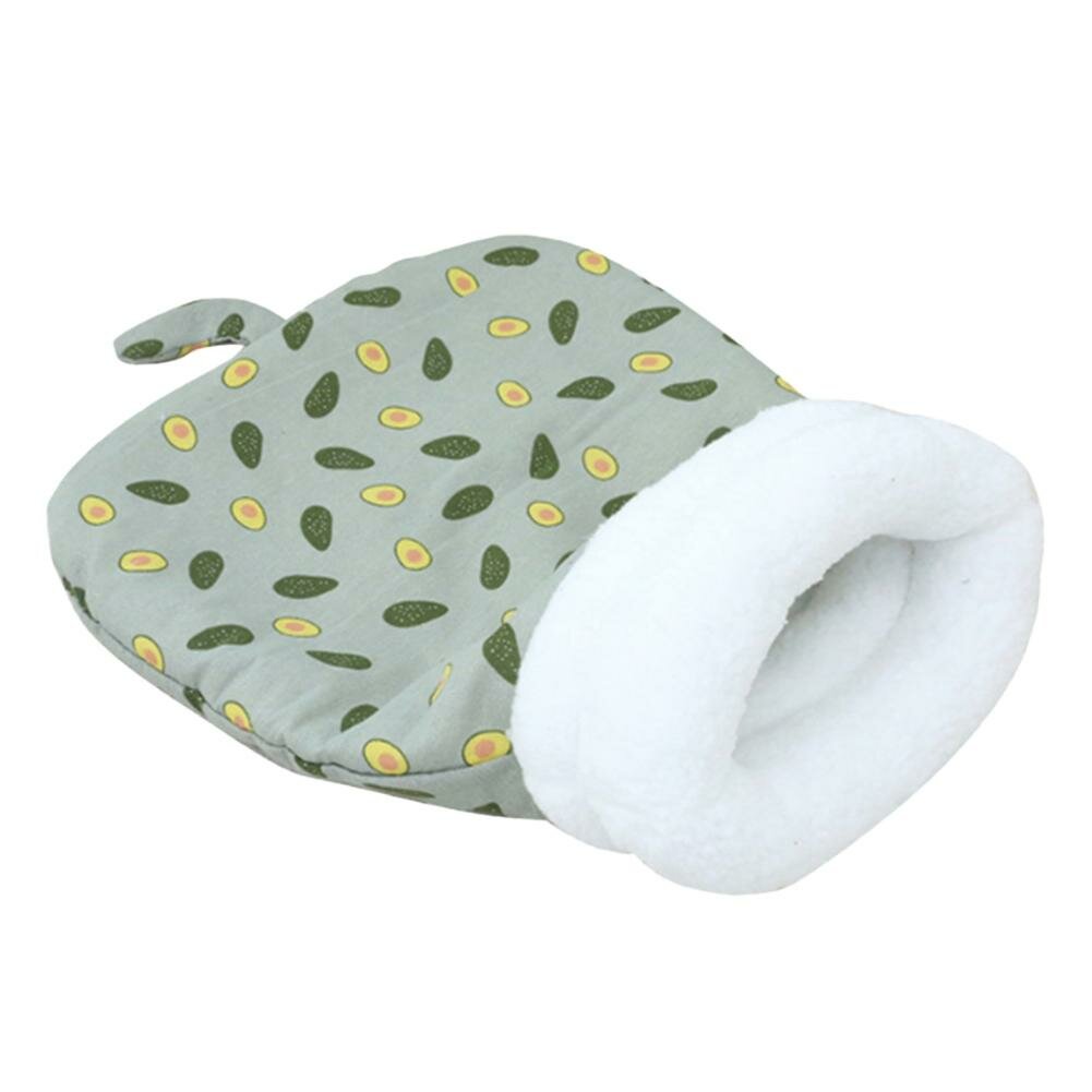 Уютный спальный мешок для кошек и собак - мягкое хлопковое гнездо для питомцев | Полузакрытая теплая лежанка с обзором на 360° | Машинная стирка, всесезонная портативная лежанка для маленьких собак и кошек (S: 13,77 x 17,7 дюймов / L: 17,7 x 21,65 дюймов)