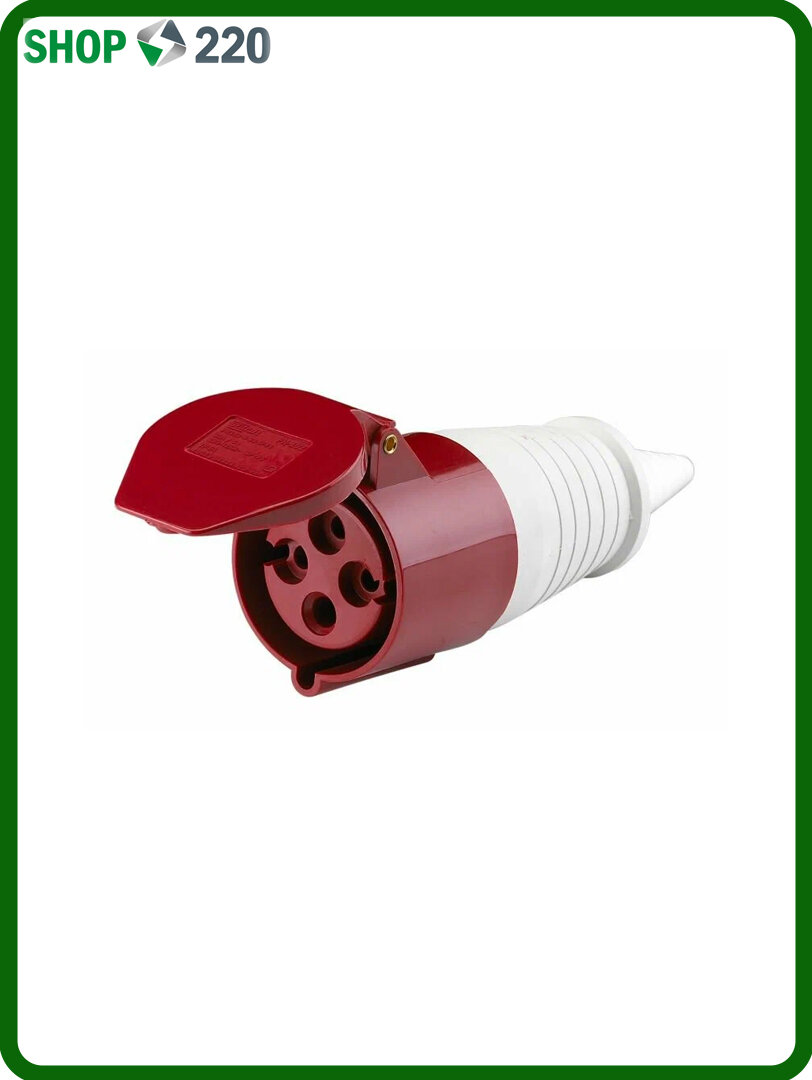 Розетка силовая переносная 224 3Р+РЕ 32А 380В IP44 РП-102 Dekraft 26014DEK 1 шт.