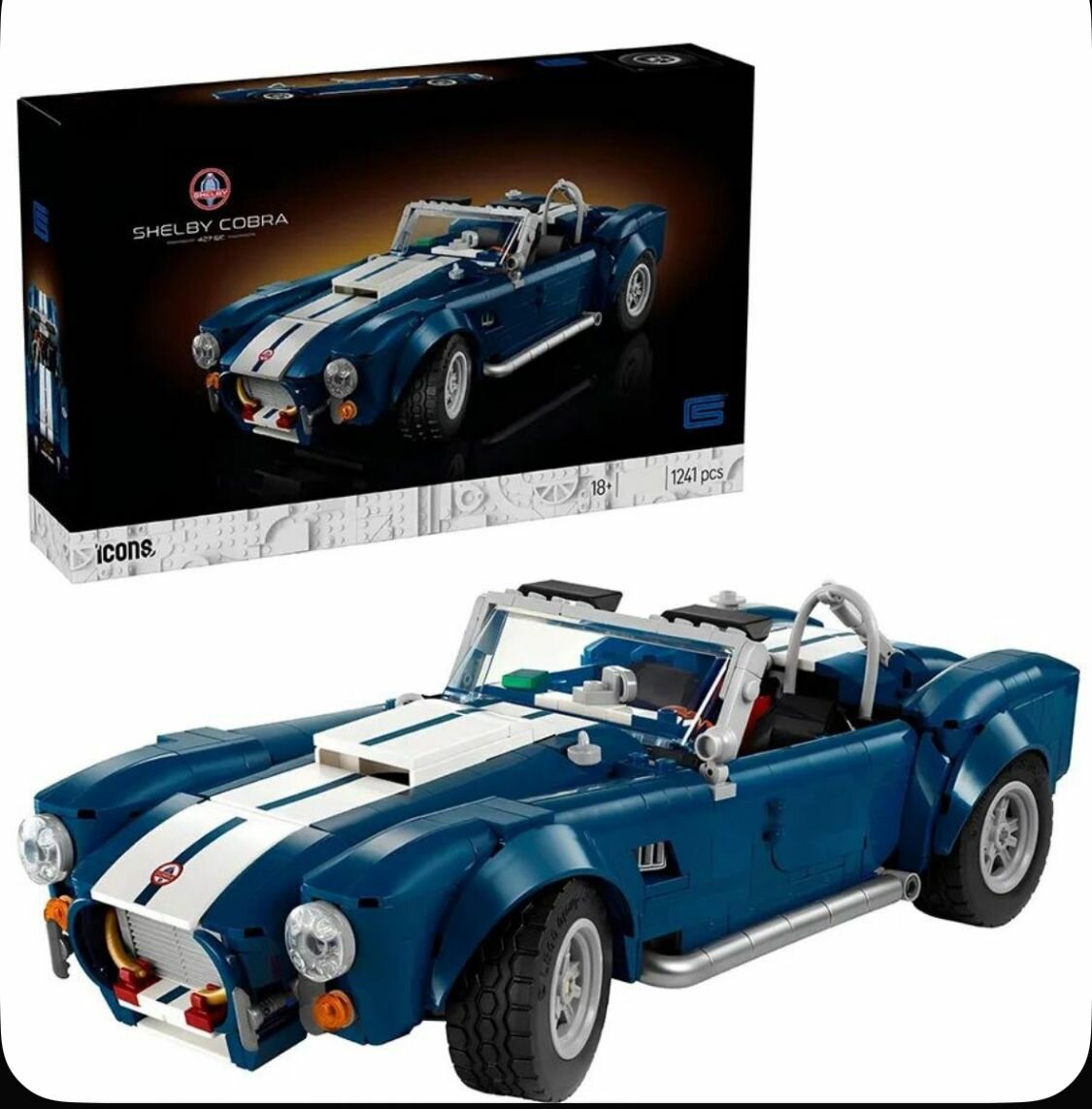 Конструктор машина Шелби Кобра, 1241 деталей